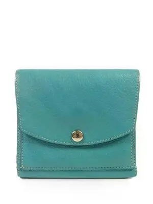 Hermès 2007 Grained-leather Tri-fold Wallet - Blue