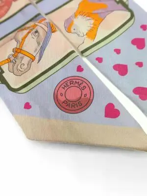 Hermès Twilly Animal-print Scarf
