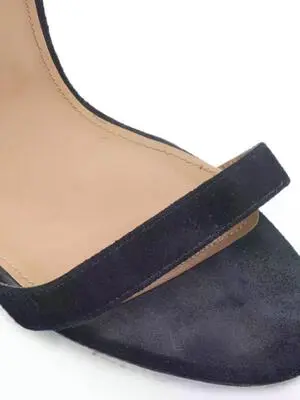 AQUAZZURA Suede Bow Detail Heeled Sandals