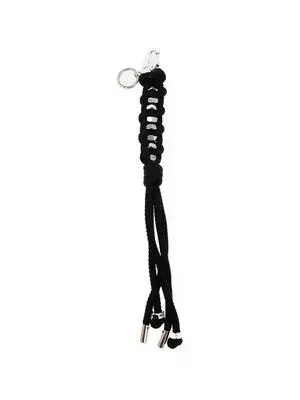 Dsquared2 Braided Metal Detail Keyring - Black
