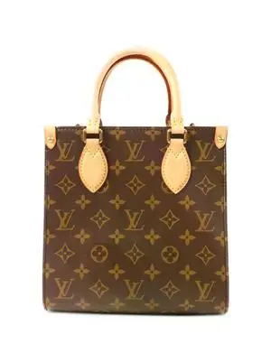 LOUIS VUITTON Monogram Canvas Bb Sac Plat Tote Bag - Brown
