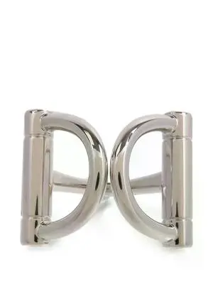 Hermès Double D Scarf Ring - Silver