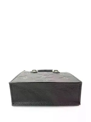 LOUIS VUITTON Monogram Empreinte Petit Sac Plat Tote Bag - Black