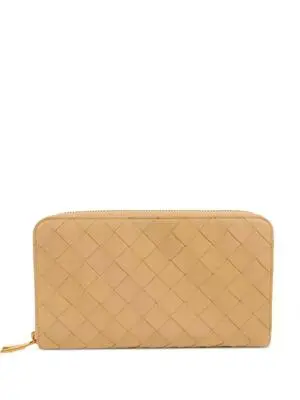 Bottega Veneta Intrecciato Zip-around Wallet - Neutrals