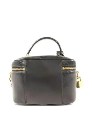 LOUIS VUITTON Vanity Case Two-way Leather Tote Bag - Black