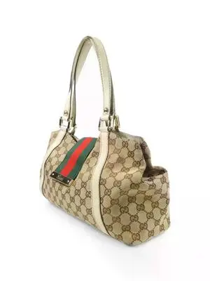Gucci Gg Web Canvas Tote Bag