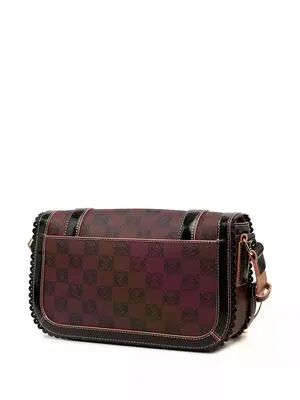 Loewe Anagram Pvc Coated Canvas Double Buckle Flap Shoulder Bag - Red