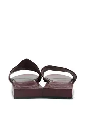 Balenciaga Logo Leather Slides
