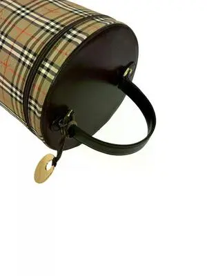 Burberry Nova Check Cylindrical Vanity Case - Neutrals