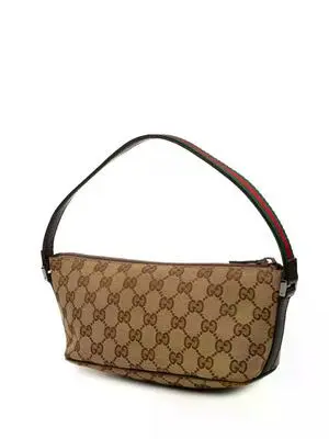 Gucci Gg Canvas Web Boat Shoulder Bag