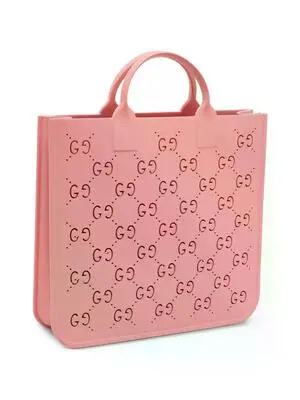 Gucci Gg Monogram Cut-out Tote Bag - Pink