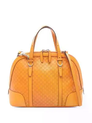 Gucci Gucci Monogram Dome Satchel Orange