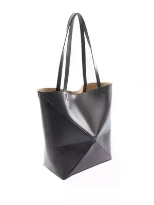 Loewe Medium Puzzle Fold Tote Bag - Black