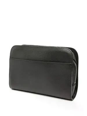LOUIS VUITTON Taiga Leather Pochette Baikal Clutch Bag - Black