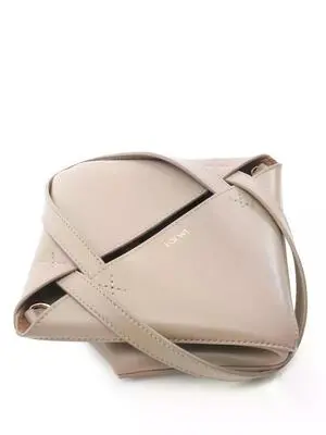 Loewe Mini Calfskin Puzzle Fold Tote Satchel - Neutrals