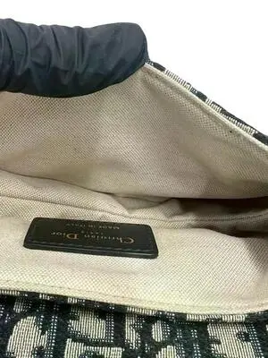 Dior Mini Oblique Canvas Saddle Bag Satchel - Blue