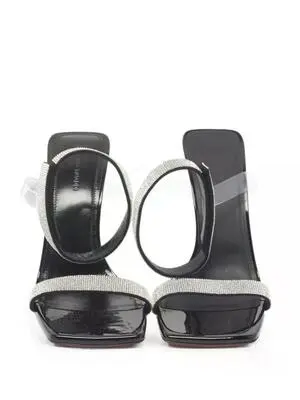 Amina Muaddi Embellished High Heel Sandals
