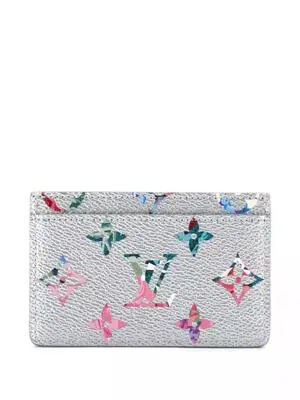 LOUIS VUITTON Limited Edition Garden Monogram Canvas Card Holder - Silver