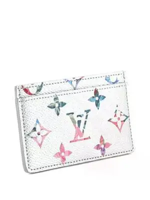 LOUIS VUITTON Limited Edition Garden Monogram Canvas Card Holder - Silver