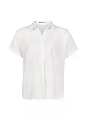 BETTY BARCLAY Short-sleeve Collared Blouse - White