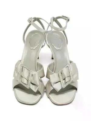 Rene Caovilla Sara Bow-embellished Slingback Sandals