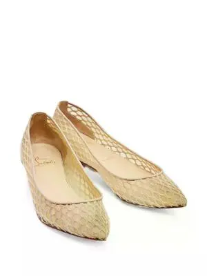 CHRISTIAN LOUBOUTIN Mesh Pointed-toe Ballet Flats