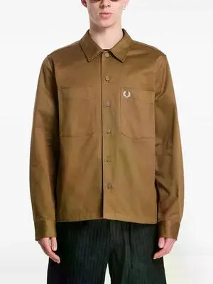 Fred Perry Twill Overshirt Jacket - Brown