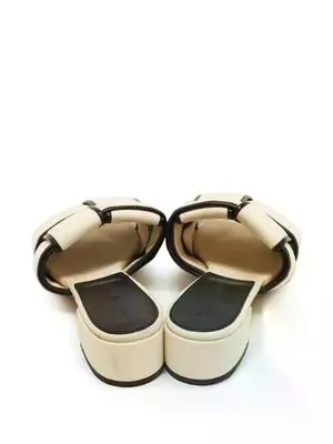 Bottega Veneta Lido Woven Block Heel Sandals - Neutrals