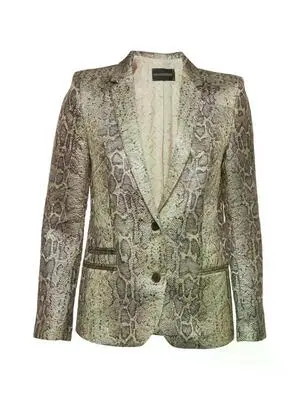 Zadig&Voltaire Python Jacquard Single-breasted Blazer - Neutrals