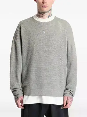 Fear Of God Gray Waffle Knit Crewneck Sweater