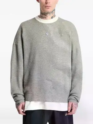Fear Of God Gray Waffle Knit Crewneck Sweater