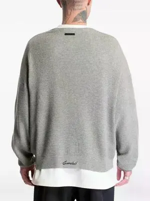 Fear Of God Gray Waffle Knit Crewneck Sweater