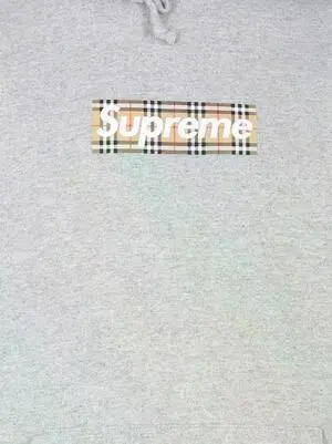 Supreme X Burberry Box Logo Drawstring Hoodie