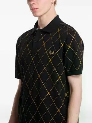 Fred Perry Argyle-print Polo Shirt