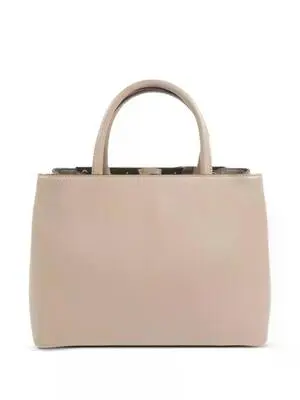 Fendi 2 Jours Leather Shoulder Bag - Grey
