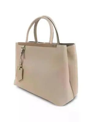 Fendi 2 Jours Leather Shoulder Bag - Grey