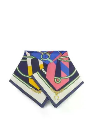Hermès Graphic-print Scarf - Blue
