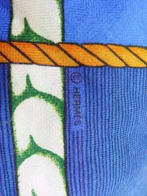 Hermès Graphic-print Scarf - Blue