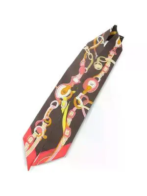 Hermès Brides De Gala Twilly Scarf - Brown