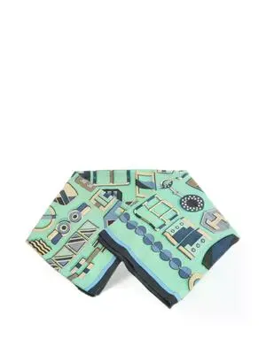 Hermès Carré En Boucles Scarf - Blue