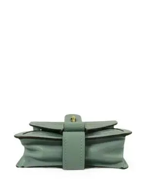 Chloé Aby Croc-effect Shoulder Bag - Blue