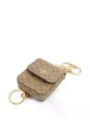 COACH VINTAGE Logo-plaque Bag Charm - Neutrals