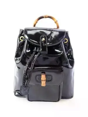 Gucci Gucci Bamboo Mini Backpack Black