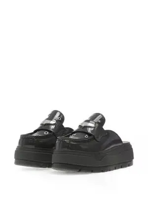 JORDAN Embellished Patent Leather Mules
