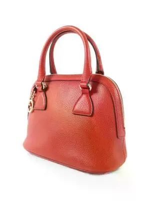 Gucci Gg Charm Leather Shoulder Bag - Red