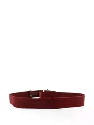 Prada Plaid Print Logo Plaque Belt