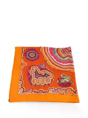 Hermès Pierres Et Cristaux Scarf - Orange
