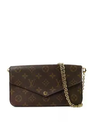 LOUIS VUITTON Monogram Pochette Félicie Shoulder Bag - Brown
