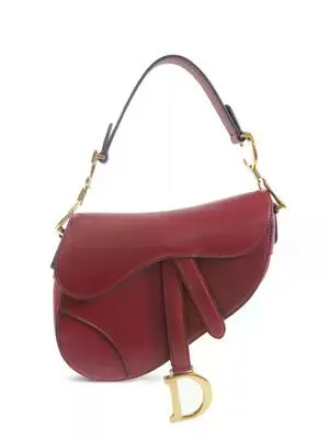 Dior Mini Saddle Calfskin Shoulder Bag - Red
