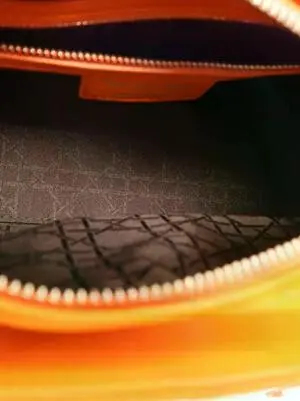 Dior Lady Lambskin Tote Bag - Orange